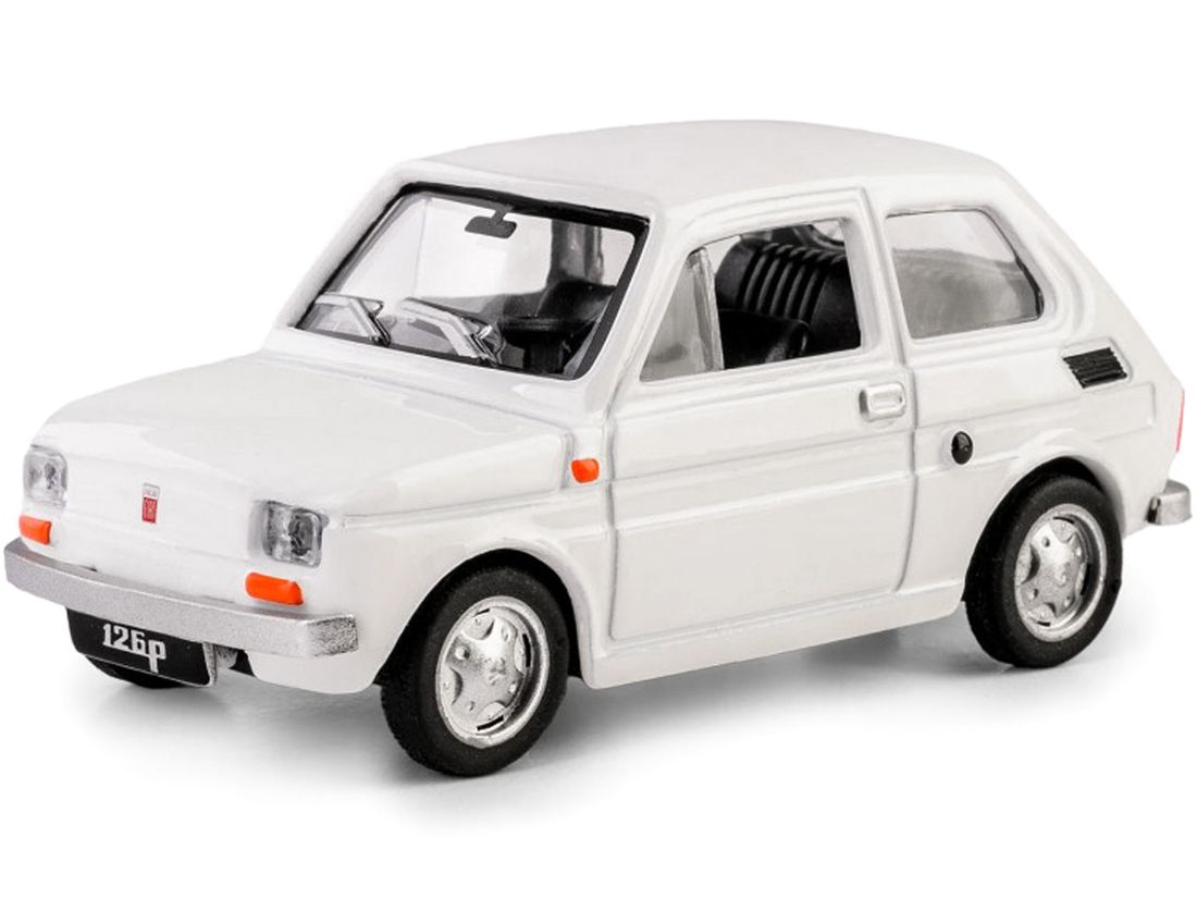 Samochód POLSKI FIAT 126p BIAŁY Model 1:43 MALUCH Kolekcja PRL DAFFI ...