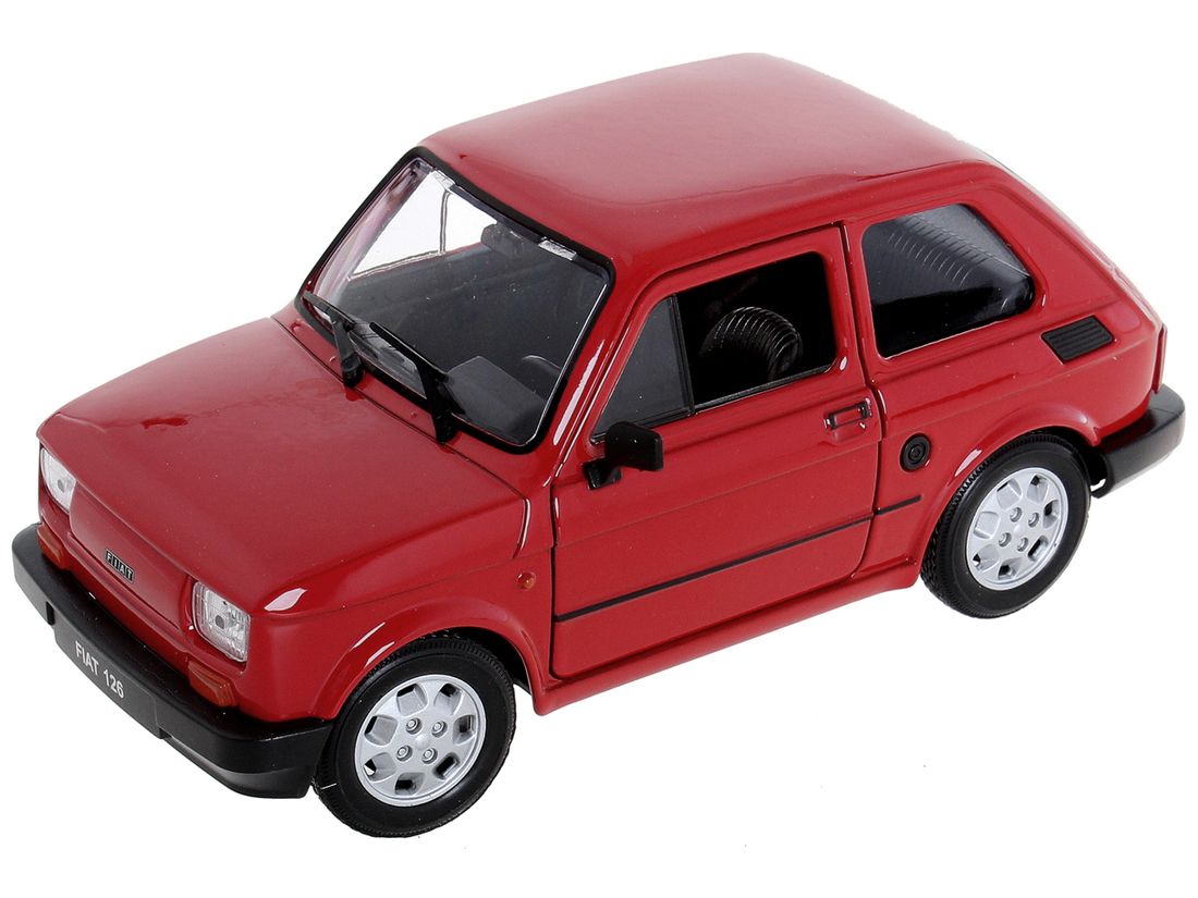 Welly POLSKI FIAT 126p Model Metalowy 1:21 MALUCH Samochód Bordowy ...