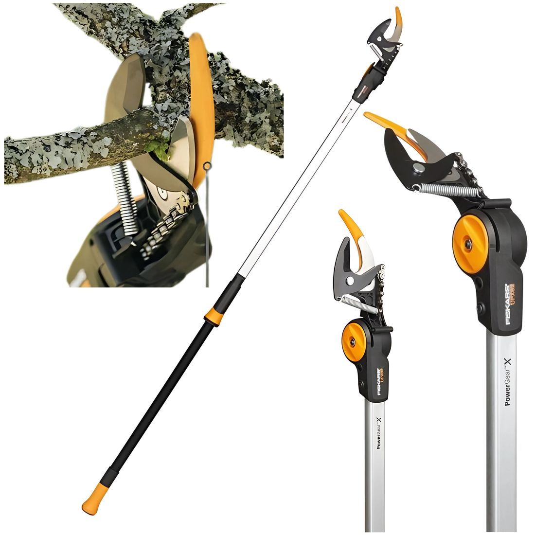 Sekator Teleskopowy Fiskars Na Wysięgniku do gałęzi 165cm 32mm Zasięg 3 ...