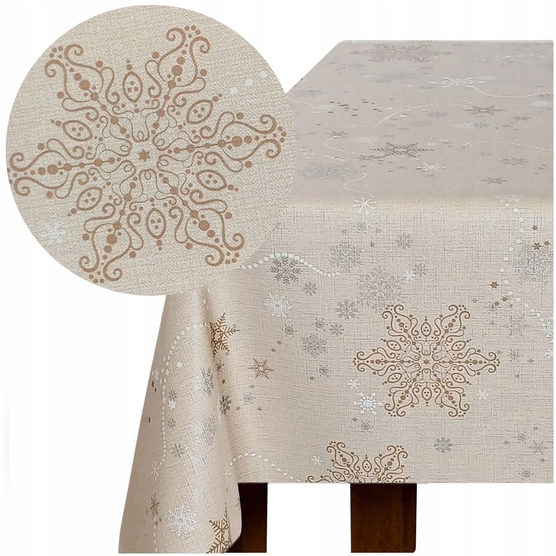 Cerata ŚWIĄTECZNA na stół gruba OBRUS ceratowy kuchenny 140x180 Gosia ...