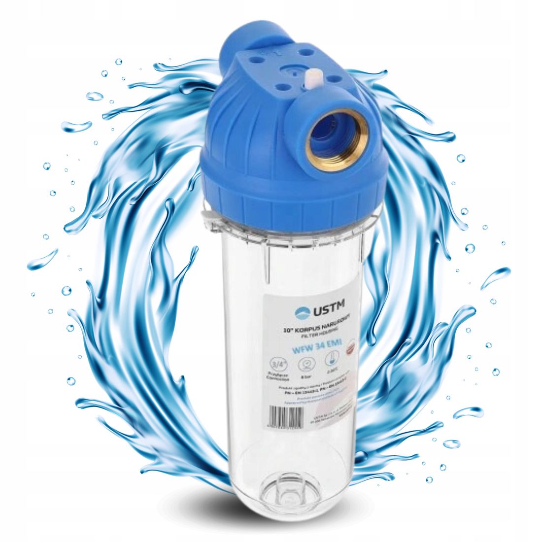 FILTR DO WODY KORPUS NARUROWY 3/4 OBUDOWA 10' USTM – 215260339 - ERLI.pl