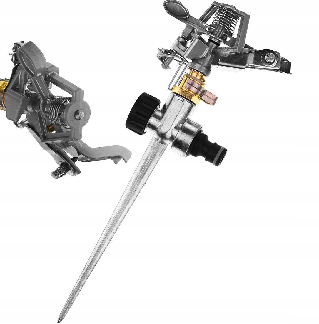 METALOWY ZRASZACZ OGRODOWY PULSACYJNY WBIJANY DO NAWADNIANIA OGRODU 360° – 215411323 - ERLI.pl