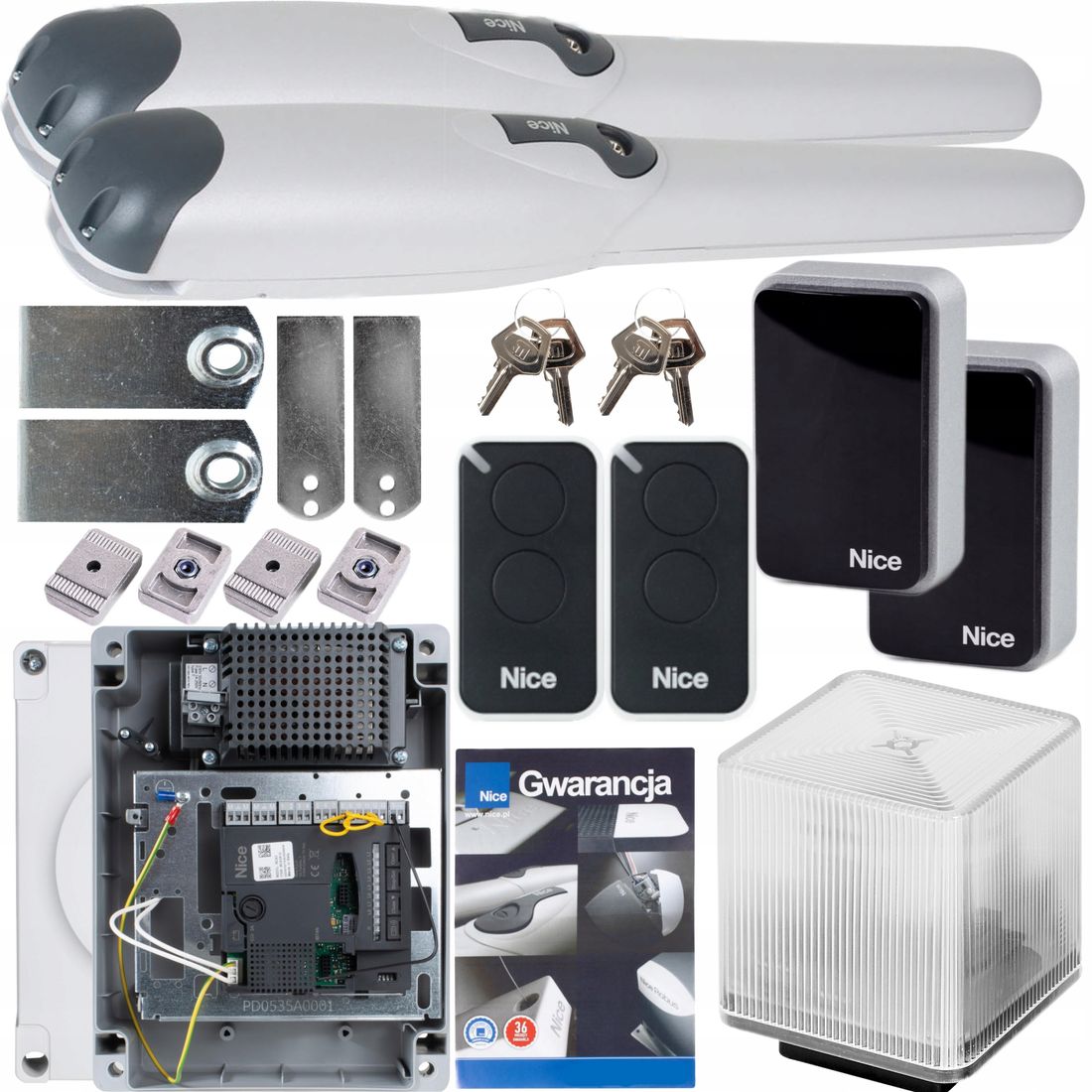 Zestaw automatyki do bramy NICE WINGO 2024 komplet - ERLI.pl
