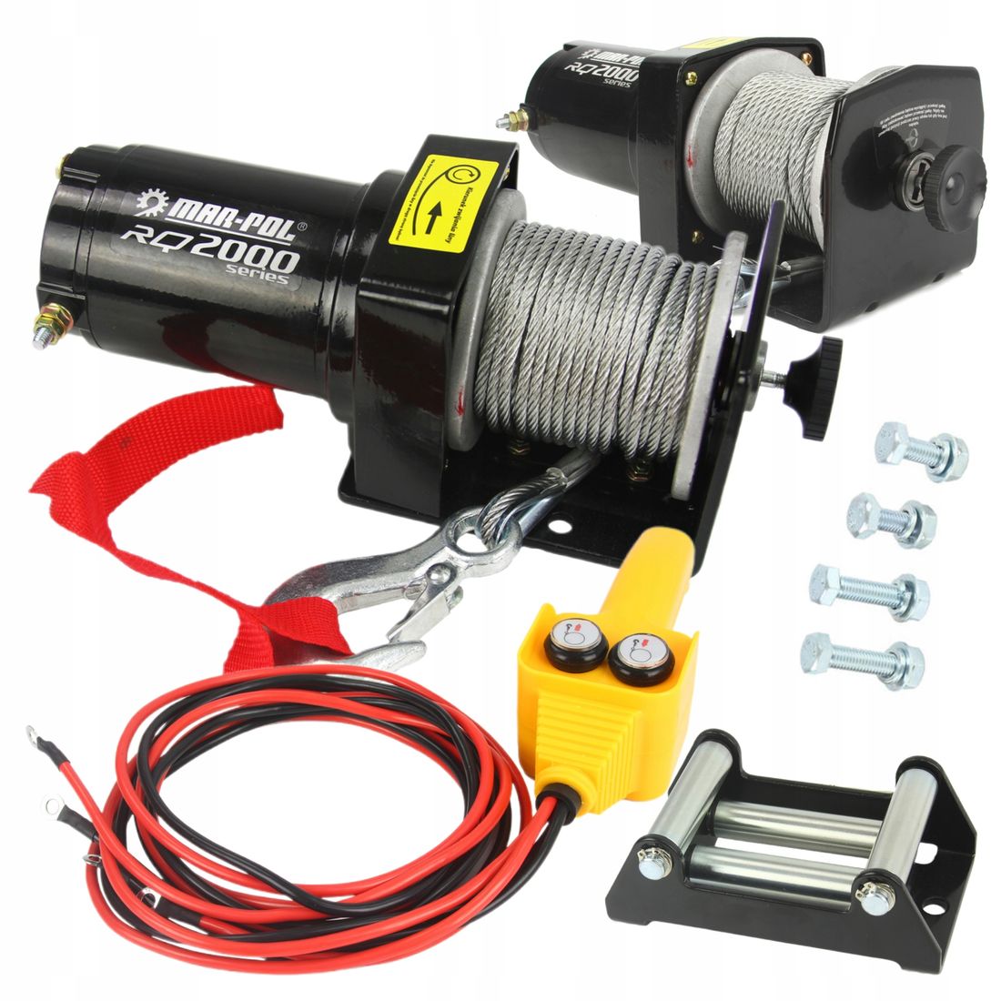 WYCIĄGARKA ELEKTRYCZNA 12V DO QUADA PŁUGA 2000LBS WCIĄGARKA 907KG RQ2000 – 215719430 - ERLI.pl