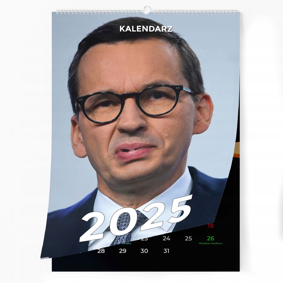 KALENDARZ NA 2025 A4 MORAWIECKI ŚCIENNY 13-STRONNY ZAZNACZONE ŚWIĘTA ...