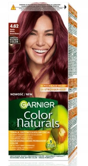 Garnier Color Naturals Creme 4.62 Słodka Wiśnia farba do włosów ...