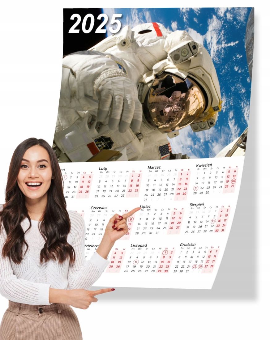 KALENDARZ PLAKATOWY A3 NASA 01 2025 ELEGANCKI NA PREZENT – 215971798 - ERLI.pl