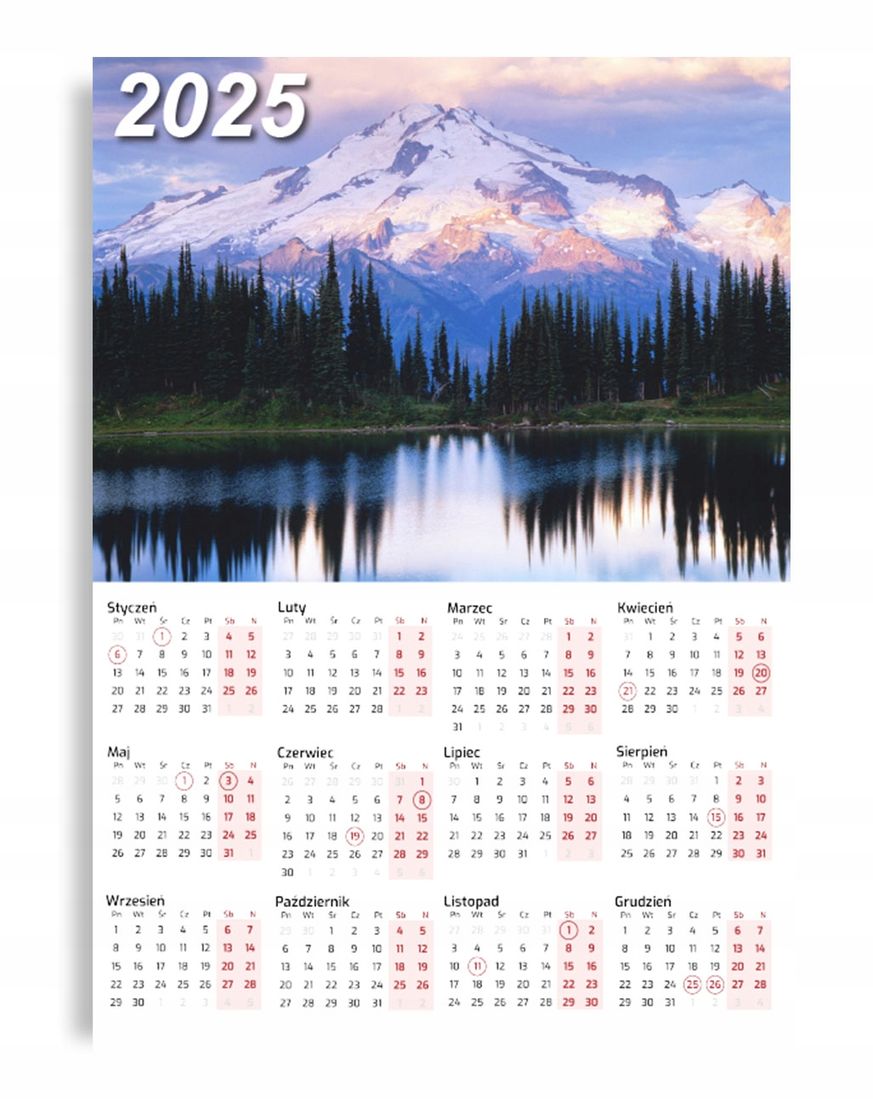 KALENDARZ PLAKATOWY A1 GÓRY 01 2025 ELEGANCKI NA PREZENT – 215977171 - ERLI.pl