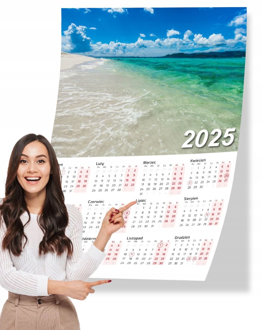 KALENDARZ PLAKATOWY A1 KRAJOBRAZ 01 2025 ELEGANCKI NA PREZENT – 216016891 - ERLI.pl