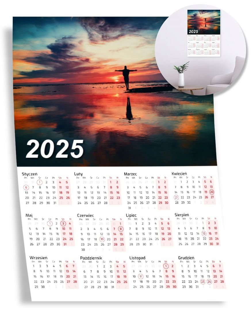 KALENDARZ PLAKATOWY A4 MOTYWACYJNE 02 2025 ELEGANCKI NA PREZENT – 216027853 - ERLI.pl