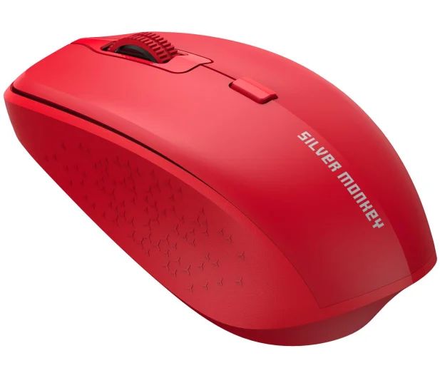 Myszka bezprzewodowa Silver Monkey M40 Wireless Comfort Mouse Red Silent - ERLI.pl