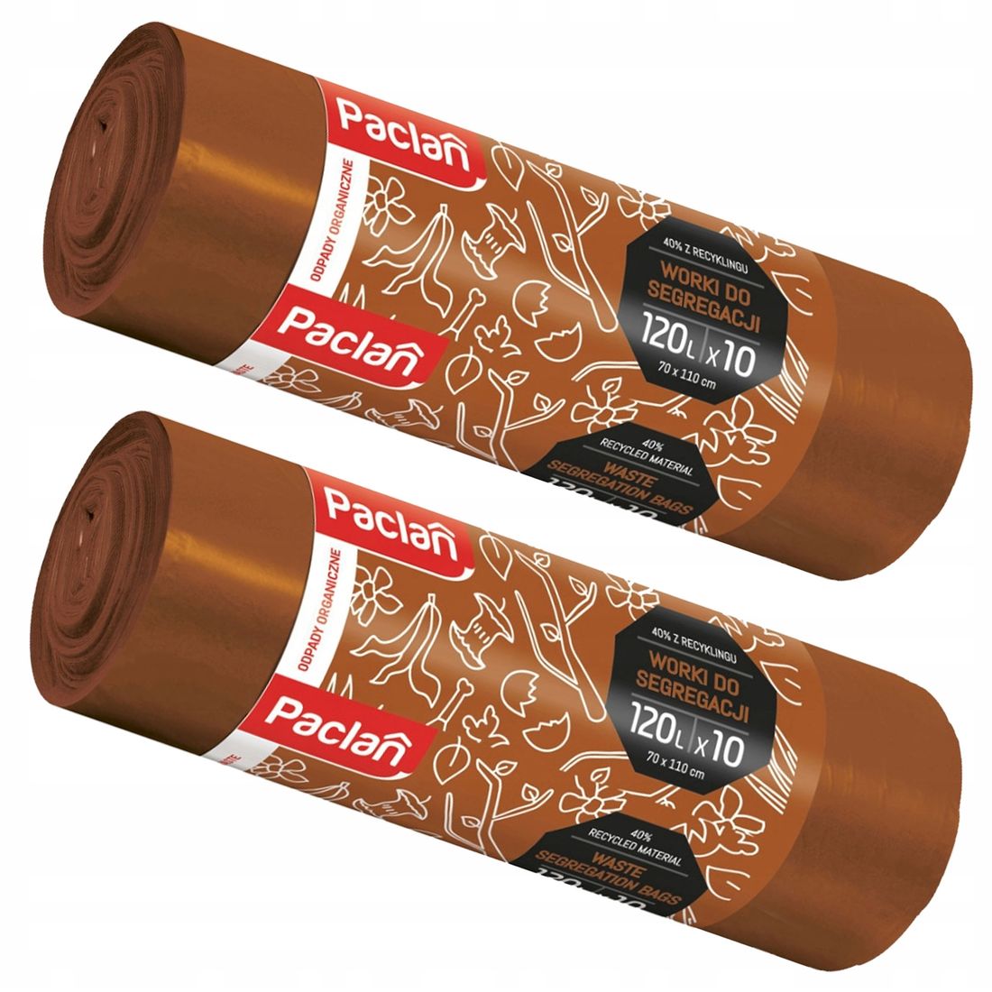 PACLAN WORKI NA ŚMIECI DO SEGREGACJI ODPADY BIODEGRADOWALNE 120L 20SZT ...