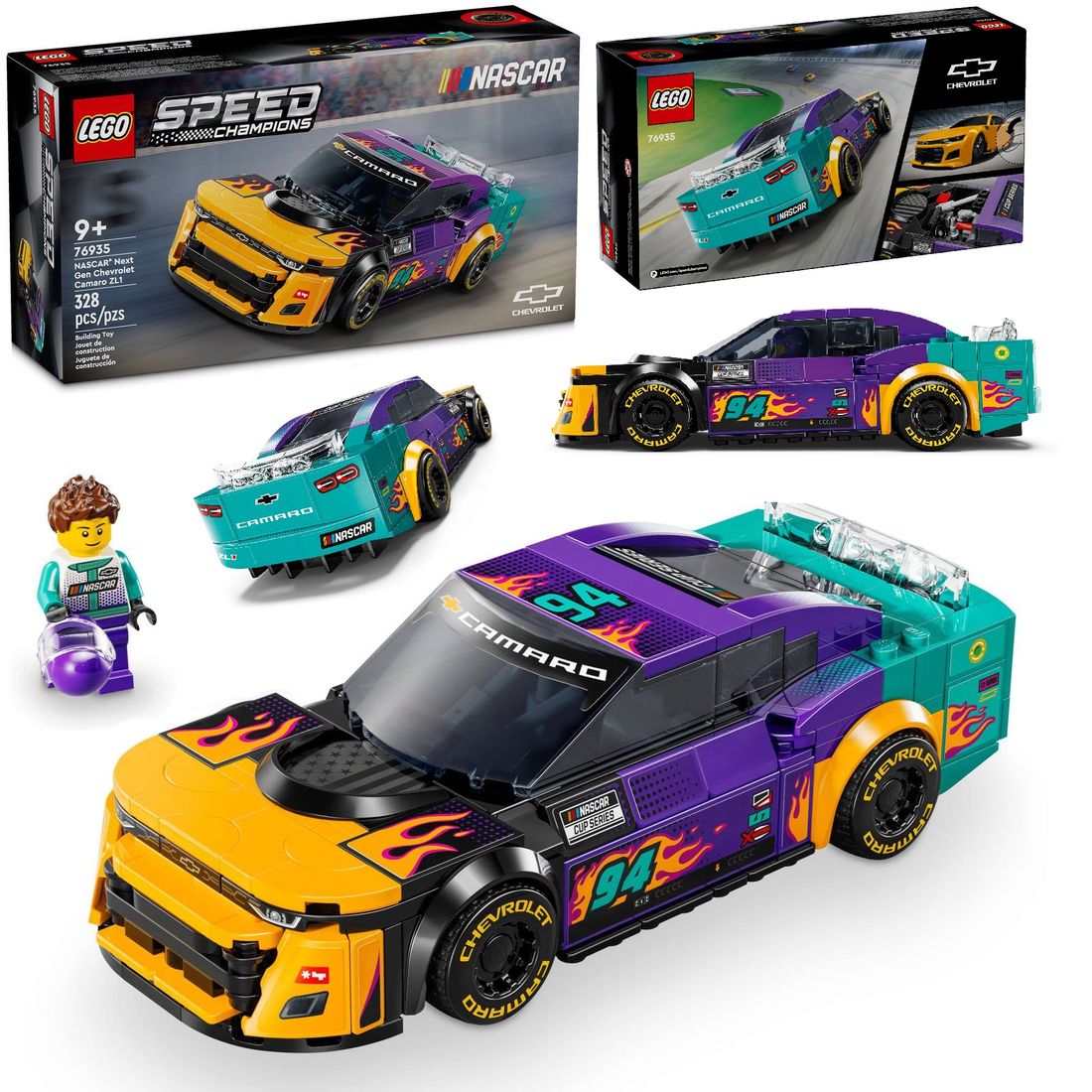 LEGO SPEED CHAMPIONS NASCAR Next Gen Chevrolet Camaro ZL1 76935 ...