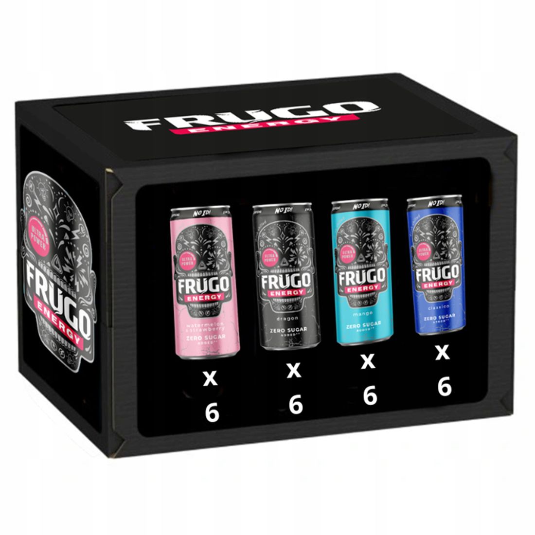 FRUGO Energy 330ml mix po 6 sztuk: Classico, Dragon, Mango, Watermelon ...