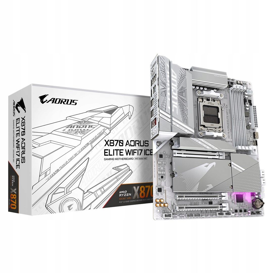 Płyta główna Gigabyte X870 AORUS ELITE WF7 ICE – 218983988 - ERLI.pl