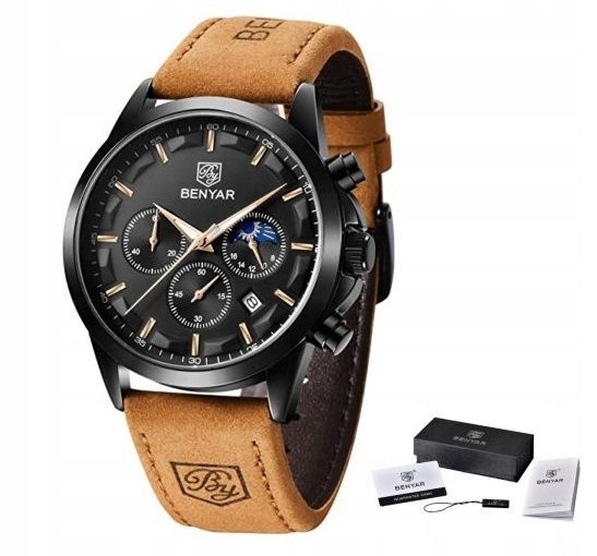 Zegarek Męski Elegancki Benyar Chronograf +Pudełko – 217282671 - ERLI.pl Zegarek Męski Elegancki Benyar Chronograf +Pudełko – 217282671 - ERLI.pl