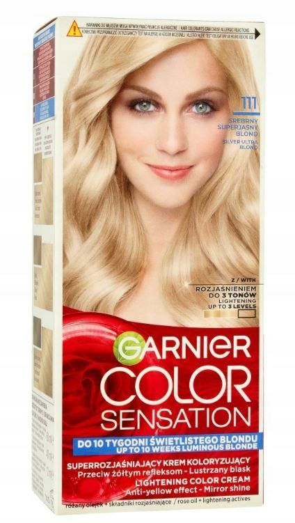 Garnier Color Sensation 111 Srebrny Superjasny Blond farba do włosów ...