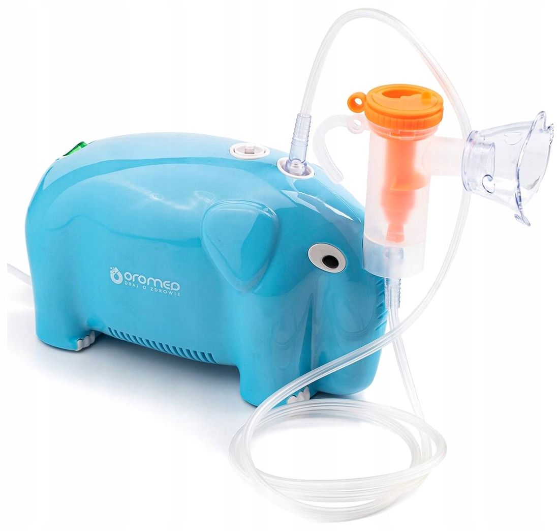 INHALATOR NEBULIZATOR DLA DZIECI I DOROSŁYCH 2 MASKI SŁOŃ PNEUMATYCZNY ...