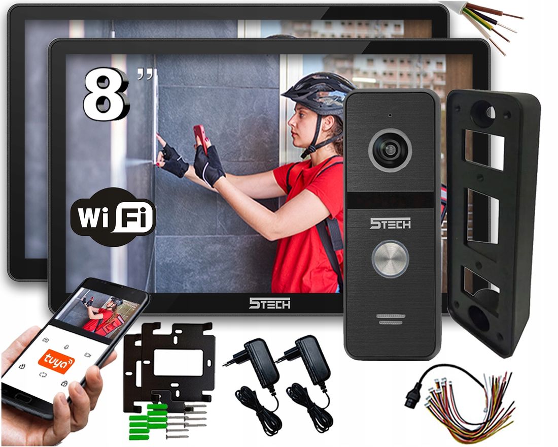 Wideodomofon WIFI 5tech 2x Dotykowy Monitor Verus One Plus 8" 84207a – 217721092 - ERLI.pl