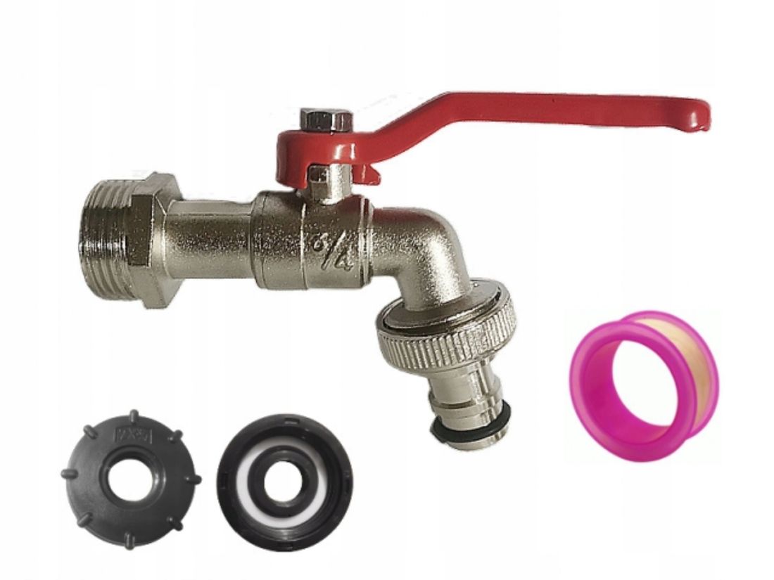 KRAN DO ZBIORNIKA 1000 L MAUZERA KRANIK 3/4 ZAWÓR DO BECZKI IBC + TAŚMA – 217888271 - ERLI.pl