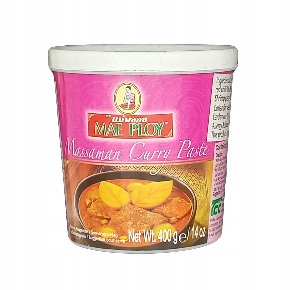 Tajska pasta curry różowa Massaman Curry Paste Mae Ploy 400g – 218491016 - ERLI.pl