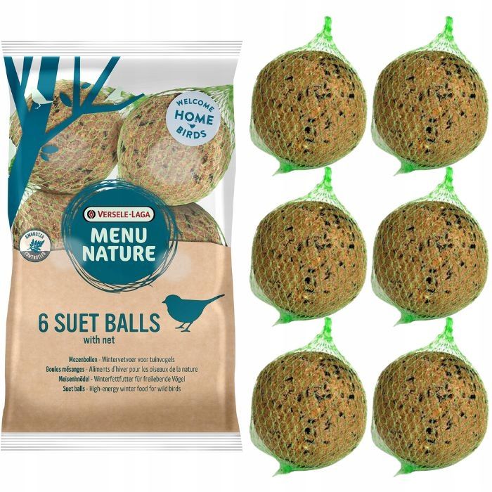 VERSELE LAGA Kula tłuszczowa pyza pokarm ptaków zimujących kule 90g x 6 szt - ERLI.pl