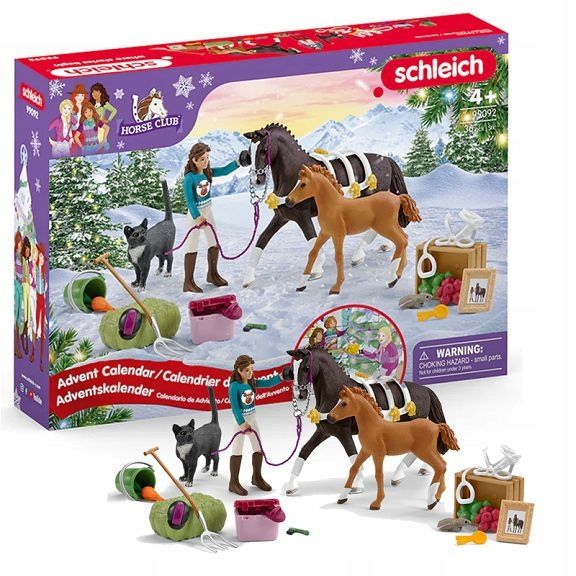 Schleich 99092 Kalendarz adwentowy HORSE CLUB 24 NIESPODZIANEK KOT KOŃ ...