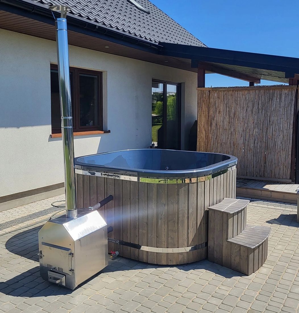 Balia jacuzzi całoroczne wanna ogrodowa z hydromasażem ruska bania 180 ...