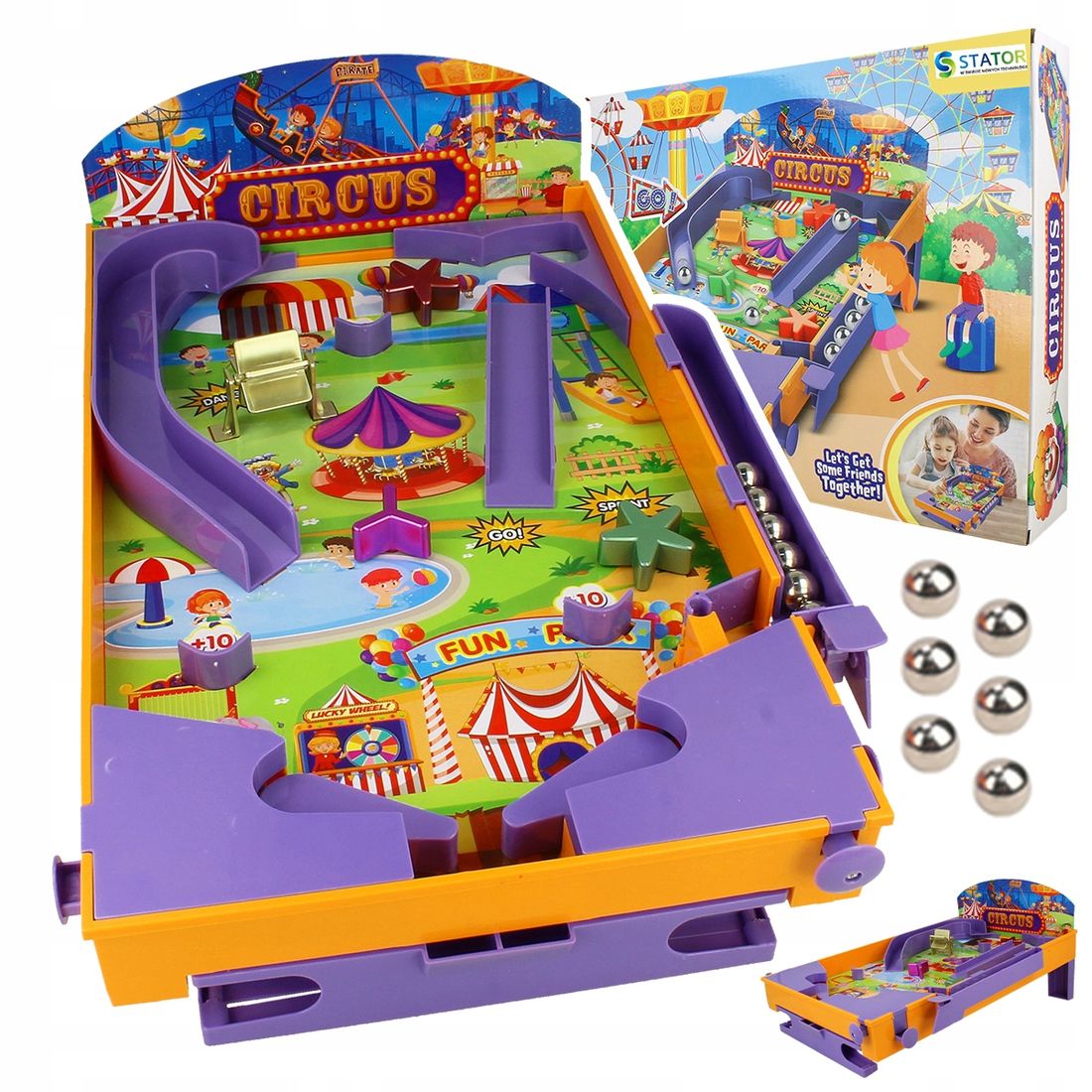 FLIPPER PINBALL GRA ZRĘCZNOŚCIOWA DLA DZIECI STÓŁ DO GRY W FLIPPERA ...