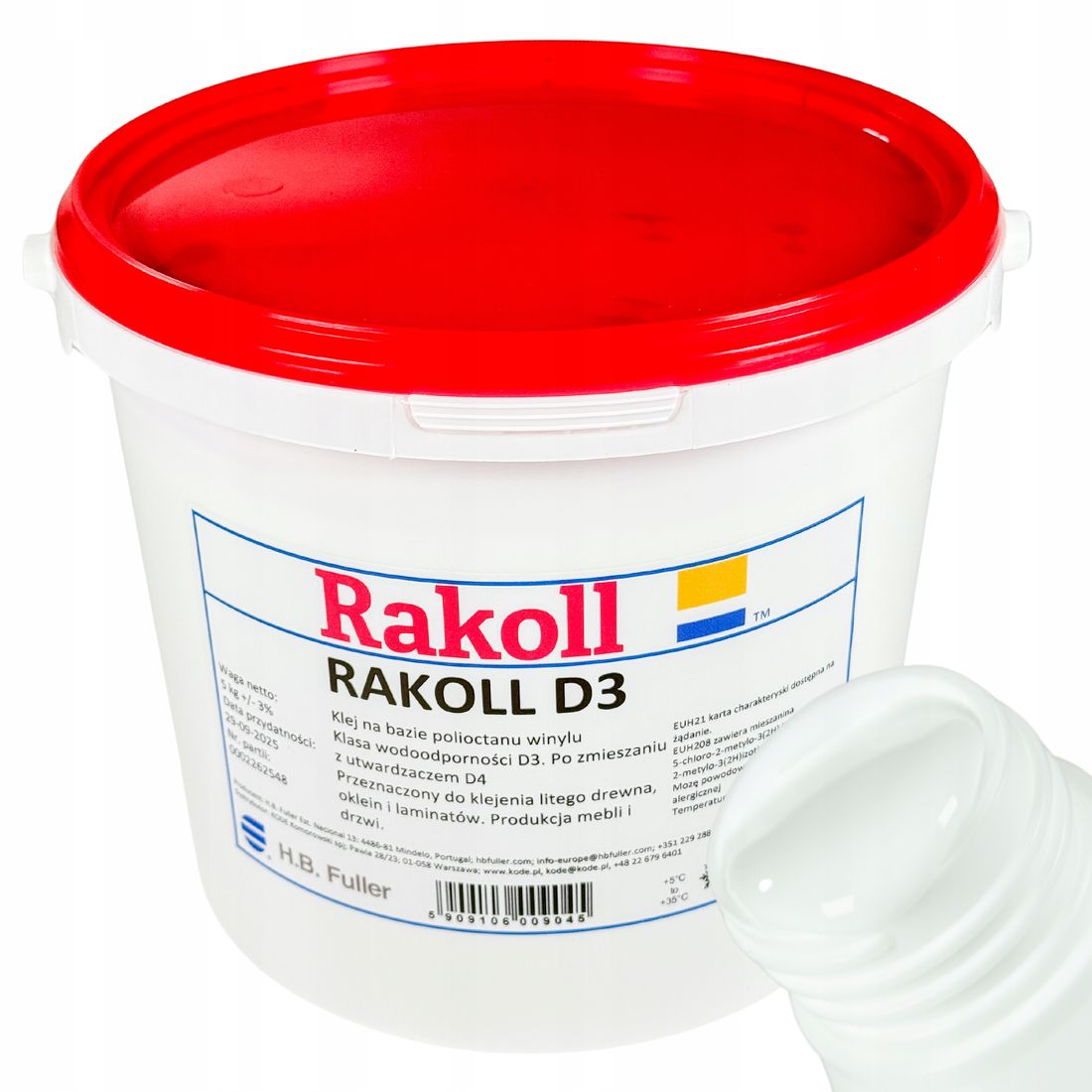 Klej do drewna i płyty RAKOLL D3 5kg biały szybki mocny MDF OSB płyta ...