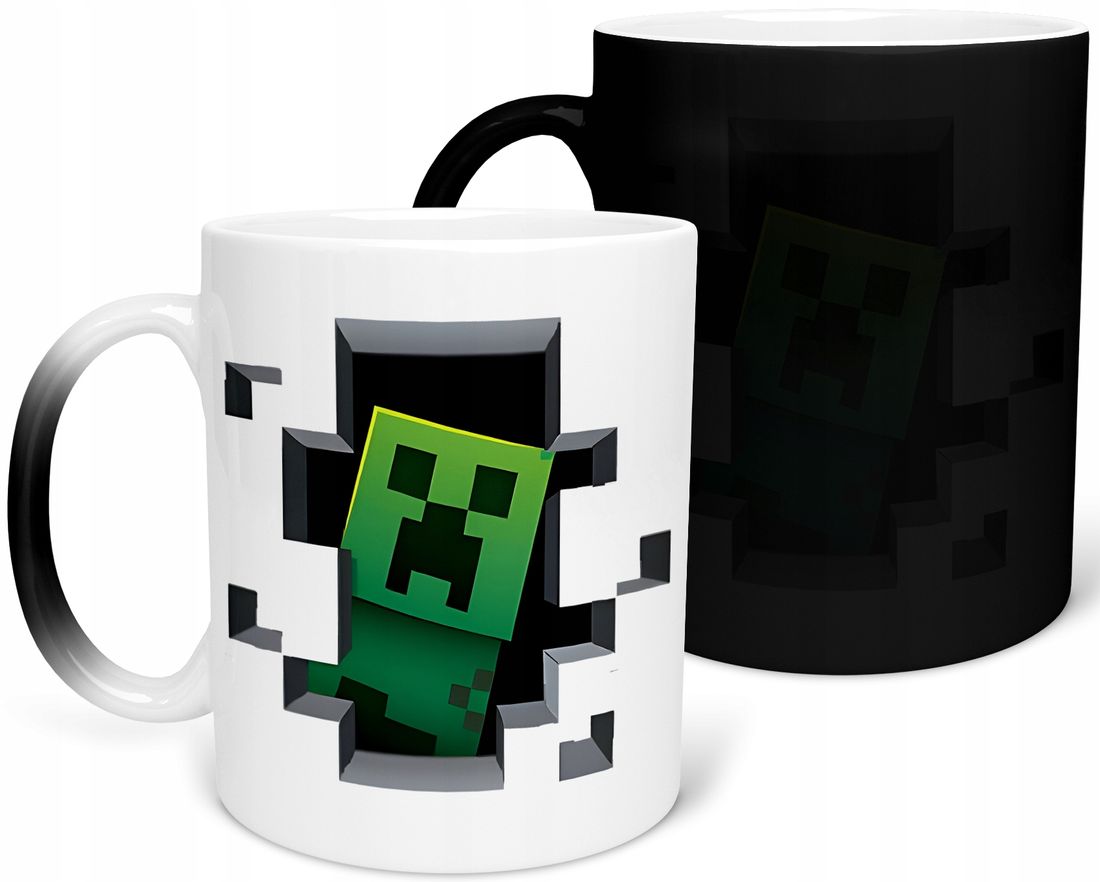 KUBEK MAGICZNY MINECRAFT CREEPER PREZENT RÓŻNE WZORY – 219987546 - ERLI.pl