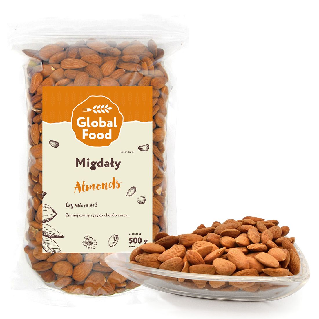 MIGDAŁY CAŁE NATURALNE 500g (0,5 kg) – 136432397 - ERLI.pl