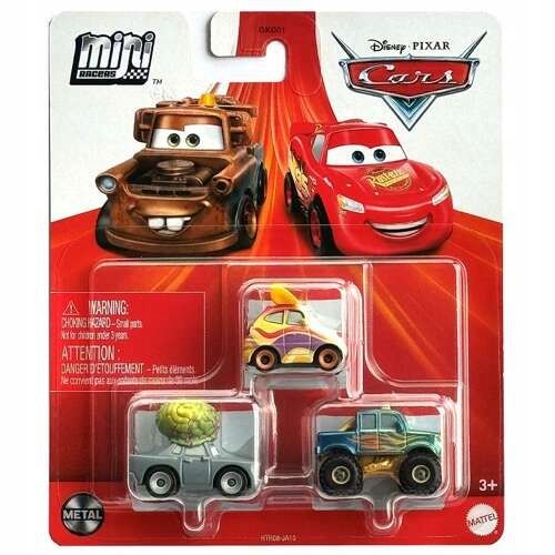 CARS AUTA MINI RACERS 3-PAK SAMOCHODY METALOWE MATTEL IVY DOUG CRANKEL ...
