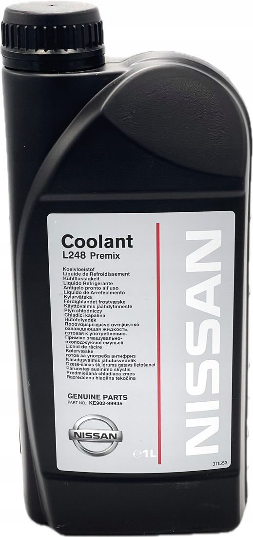 PŁYN CHŁODNICZY DO CHŁODNIC NISSAN COOLANT L248 PREMIX KE90299935 1L ...