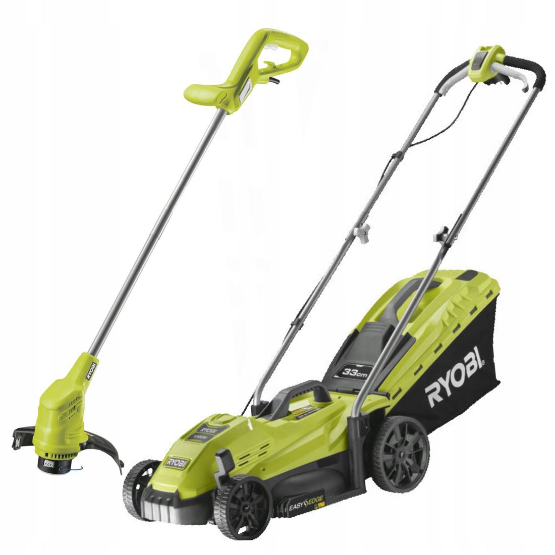 RYOBI KOSIARKA ELEKTRYCZNA + KOSA PODKASZARKA 35L 1300W 31CM ...