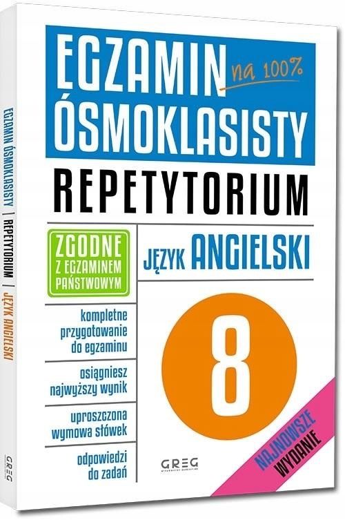 Egzamin ósmoklasisty język angielski Repetytorium GREG – 220210260 - ERLI.pl