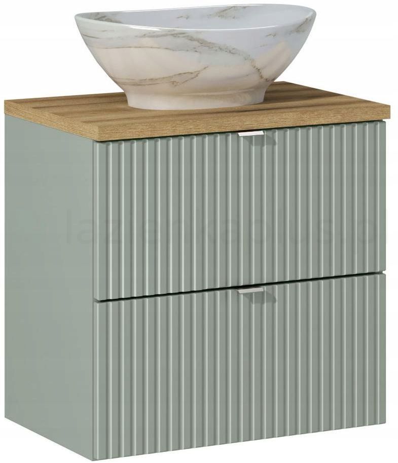 Comad Line Reed Green szafka 60 cm podumywalkowa wisząca z umywalką ...