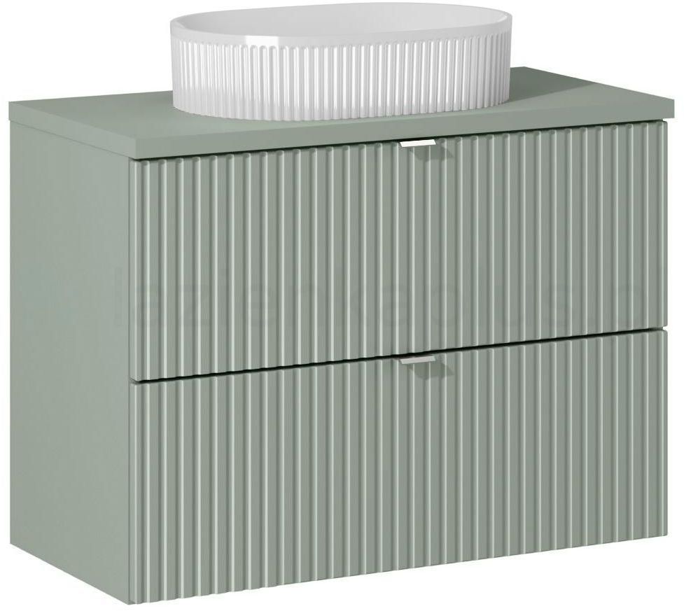 Comad Line Reed Green szafka 80 cm podumywalkowa wisząca z umywalką ...