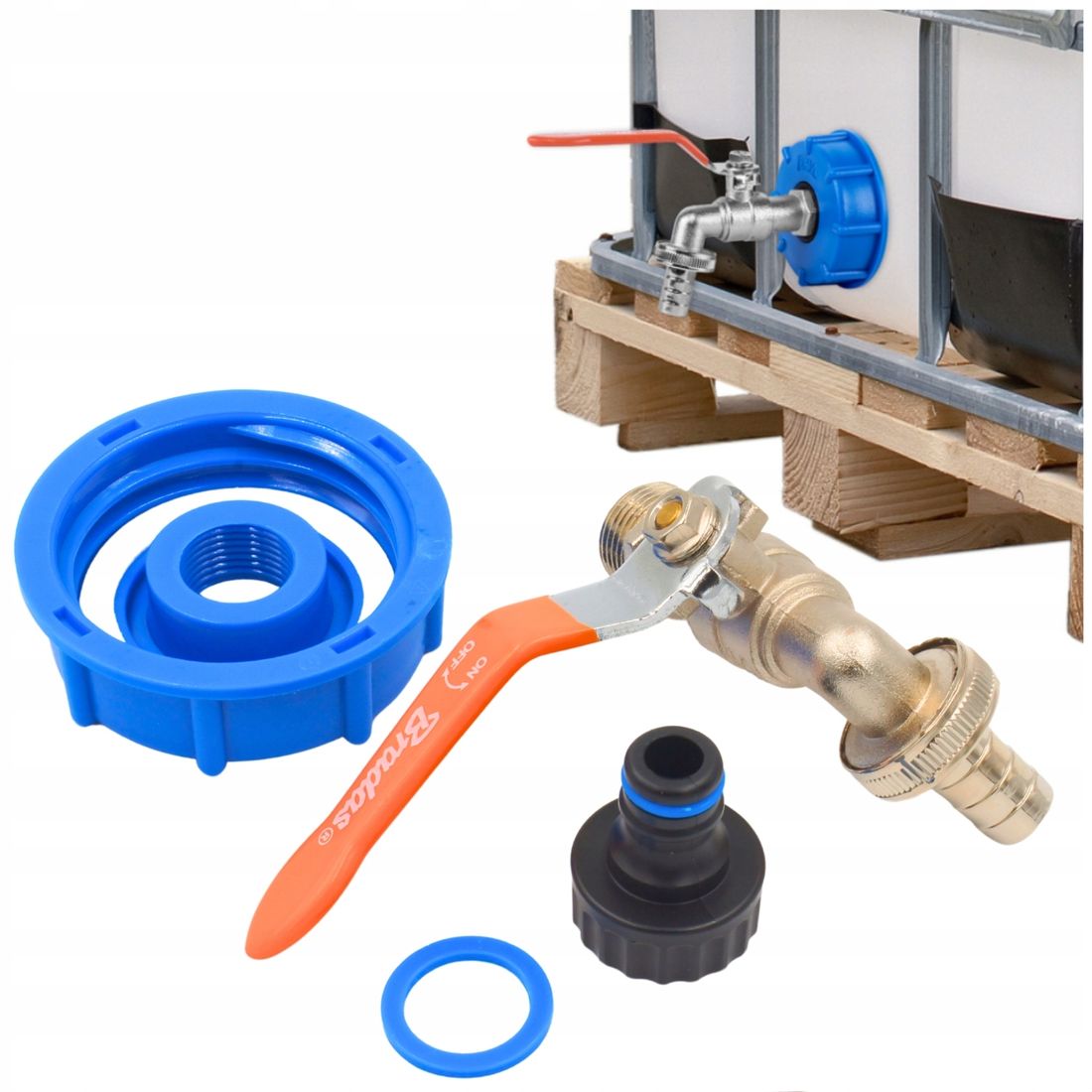 Zawór do Mauzera Kran wylewka 1/2" x 3/4" do Musera IBC S60x6 Bradas – 191486274 - ERLI.pl