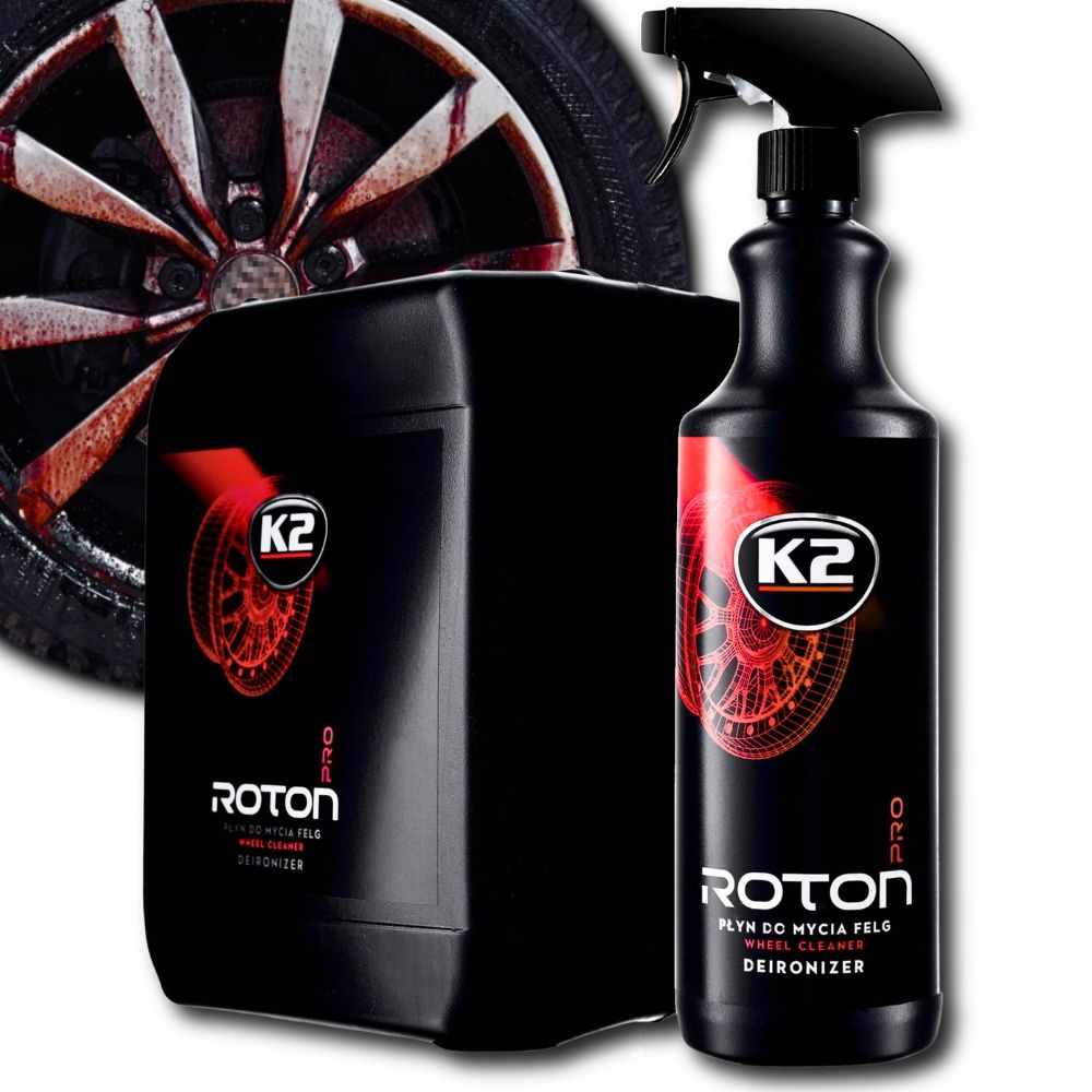 K2 ROTON ŻEL DO CZYSZCZENIA FELG KOŁPAKÓW SAMOCHÓD BANIAK 5L + 1L ...