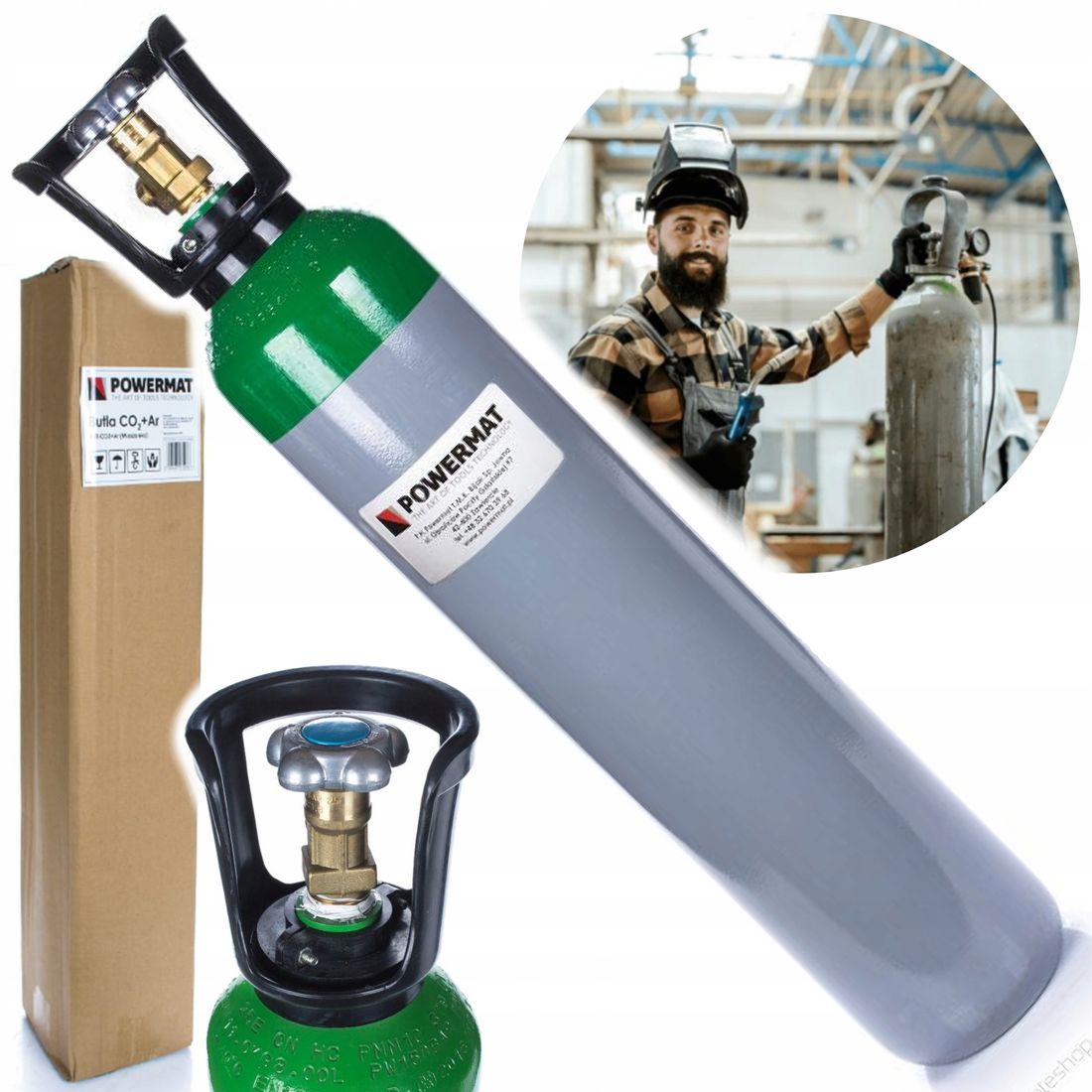 NOWA PUSTA BUTLA DWUTLENEK WĘGLA CO2 + AR ARGON 8L MIESZANKA – 220925476 - ERLI.pl