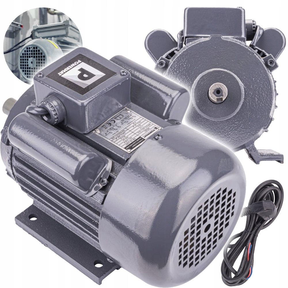 SILNIK JEDNOFAZOWY ELEKTRYCZNY 1,5KW 230V 1400RPM – 237769413 - ERLI.pl