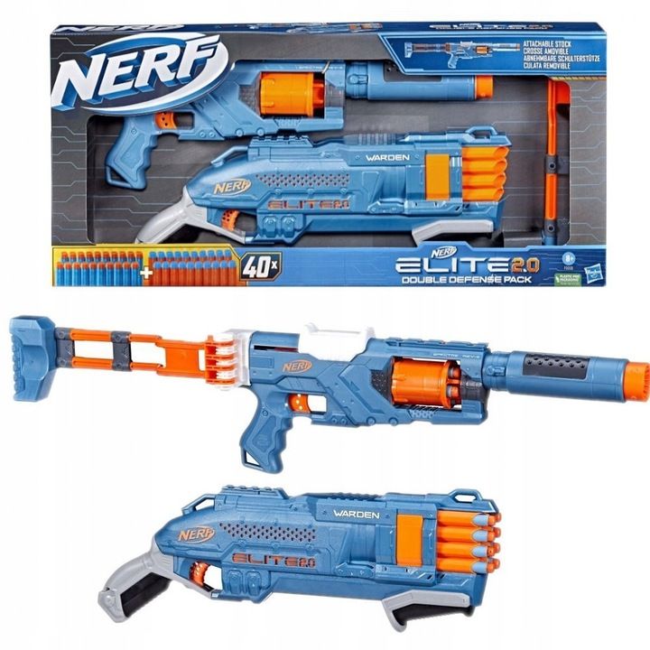 NERF ELITE 2. 0 WYRZUTNIA DOUBLE DEFENSE PACK F5033 NERF – 221002603 ...