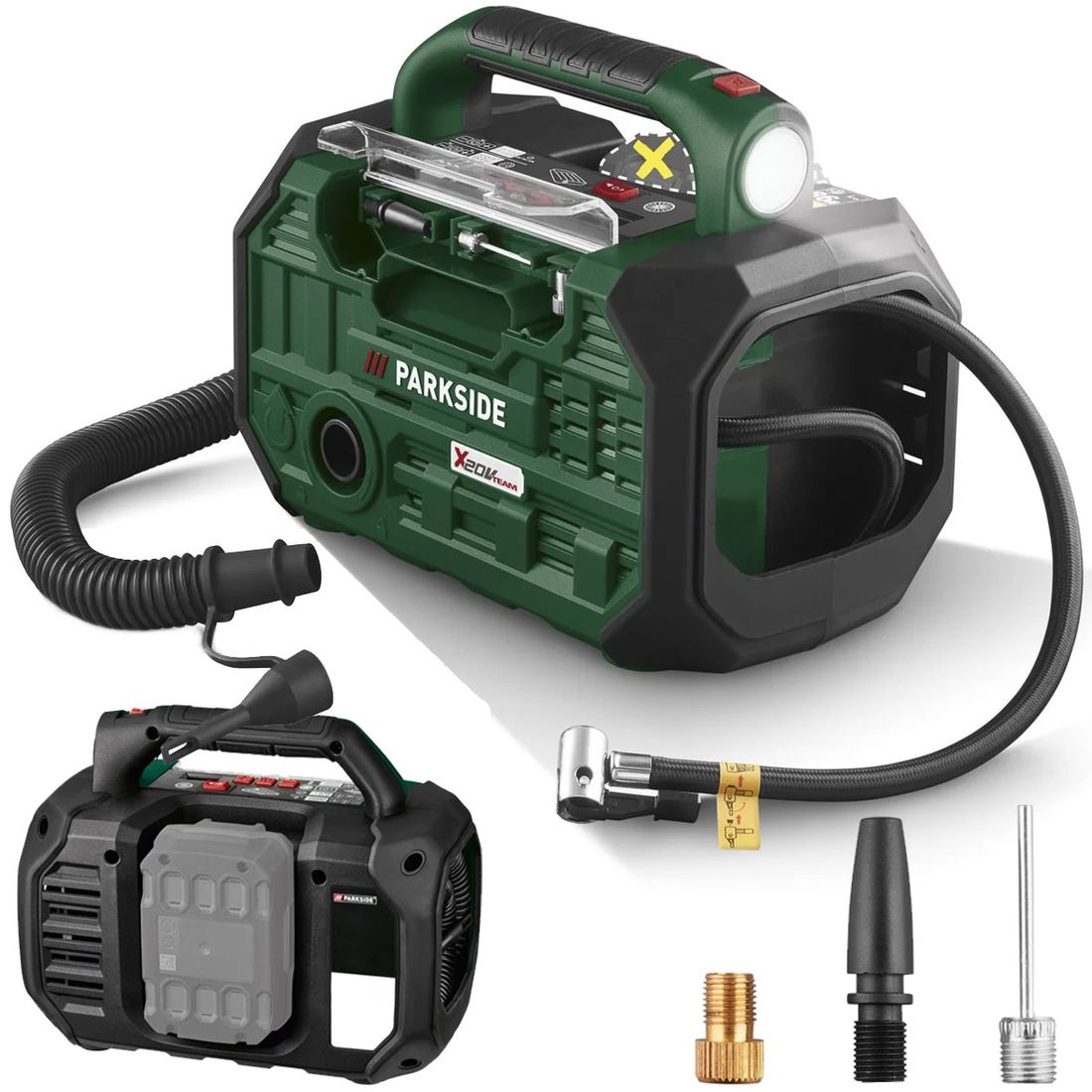 SPRĘŻARKA AKUMULATOROWA PARKSIDE PKA 20-LI C3 20 V POMPKA KOMPRESOR 10 ...