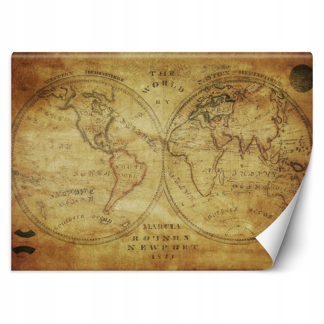 Fototapeta, Stara mapa świata 368x254 – 221221362 - ERLI.pl