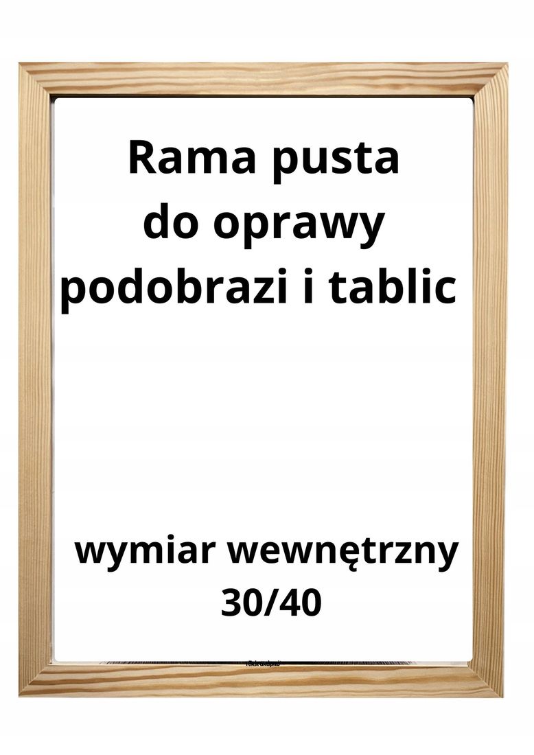 Ramka 30x40 pusta Na Zdjęcia Plakat Dyplom Dekoracja Drewniana Sosna ...