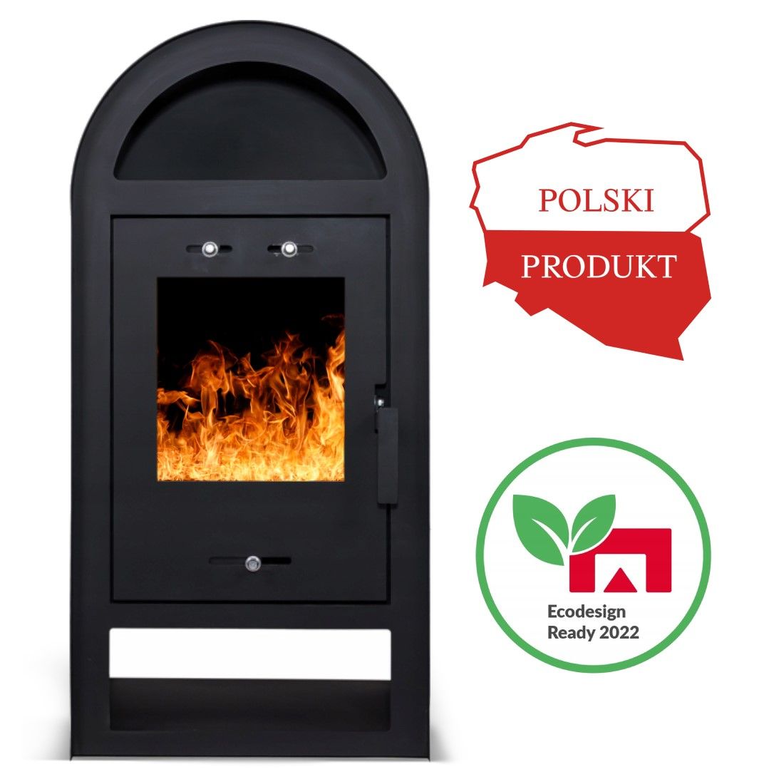 POLSKI PIEC - KOZA KOMINEK NEGRO WOLNOSTOJĄCY STALOWY 7,5 kW ATEST ...