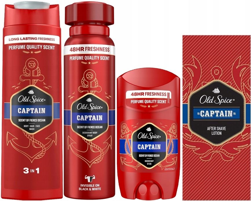 OLD SPICE CAPTAIN ZESTAW PREZENTOWY DLA MĘŻCZYZNY + GRATIS – 223125472 ...