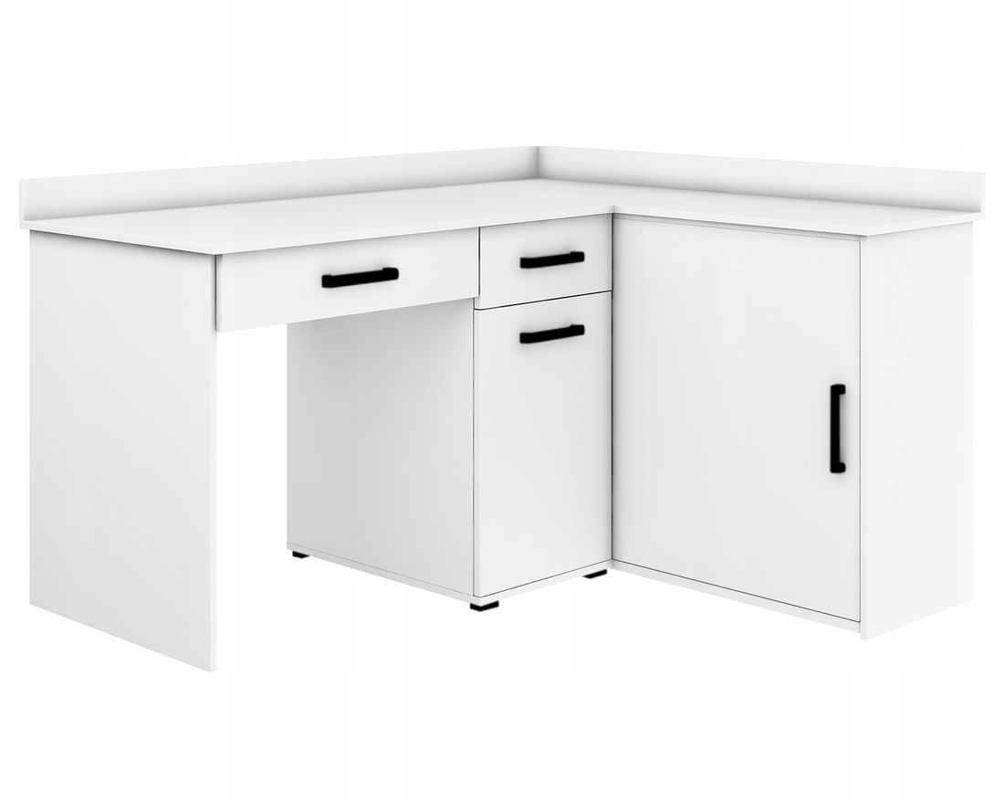 BIURKO NAROŻNE MICHAŁ III BIAŁE LAPTOP PRODUCENT – 223167469 - ERLI.pl