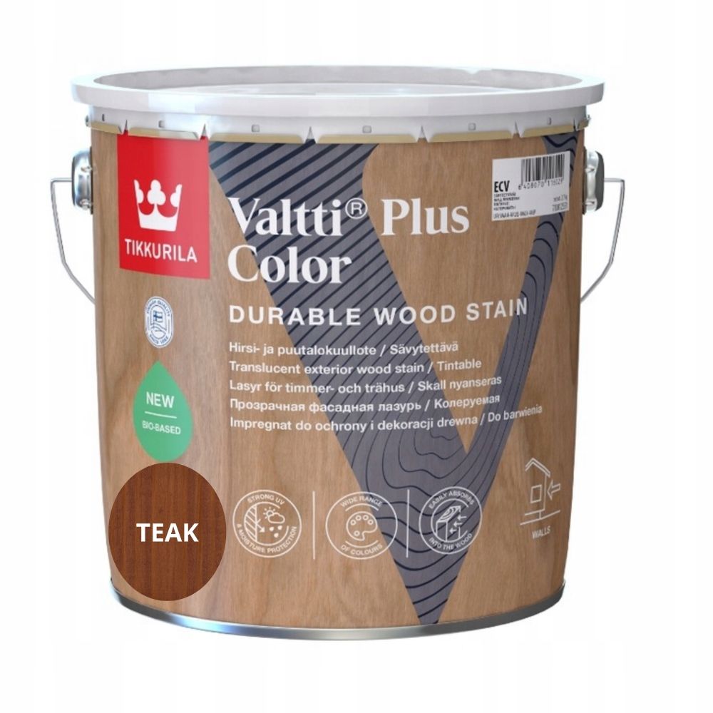 Impregnat do drewna Tikkurila Valtti Plus Color Teak 2,5L – 223219795 ...